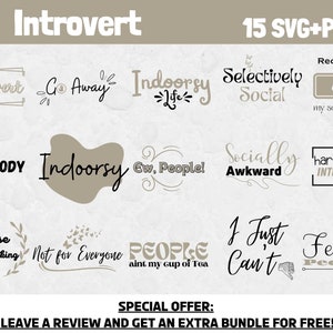 Introvert Svg, Anti-social Svg, SVG Files for Cricut, Mental Health Svg ...