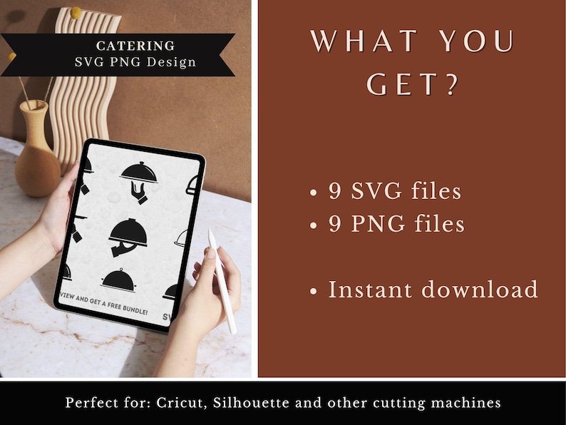 Catering SVG Bundle, Restaurant SVG, Kitchen Clipart, Catering Tray Svg ...