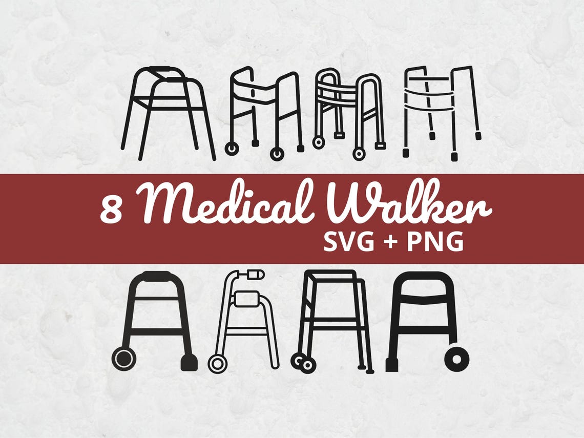 Medical Walker Svg, SVG Files for Cricut, Handicap SVG, Disability Svg ...