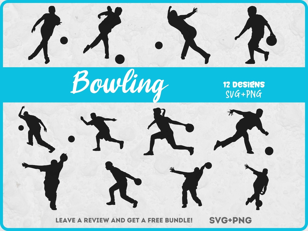 Bowling Svg Bundle, Bowling Cut File, Silhouette Svg, SVG Files for ...