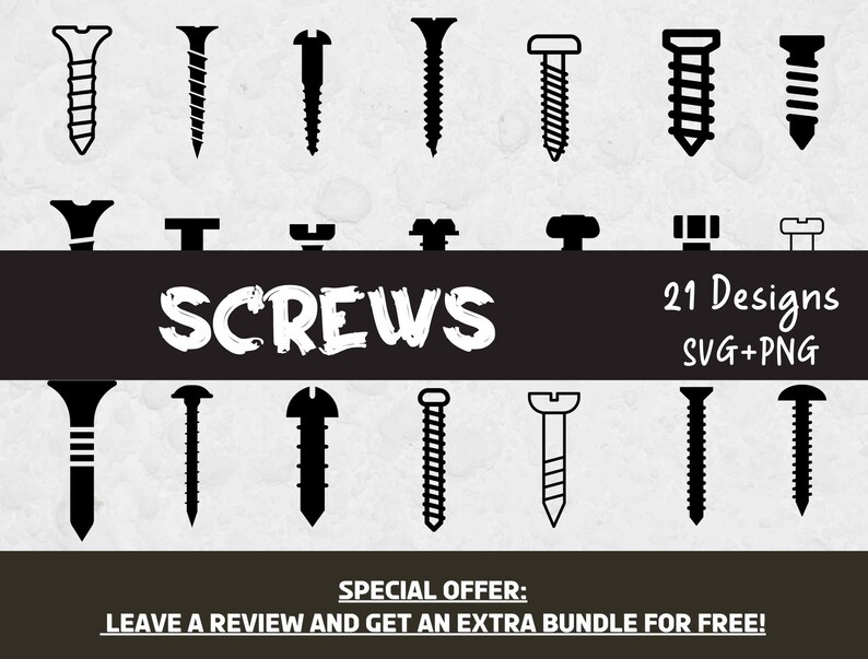 Screw SVG Bundle Svg Files for Cricut Carpenter Svg Screws - Etsy