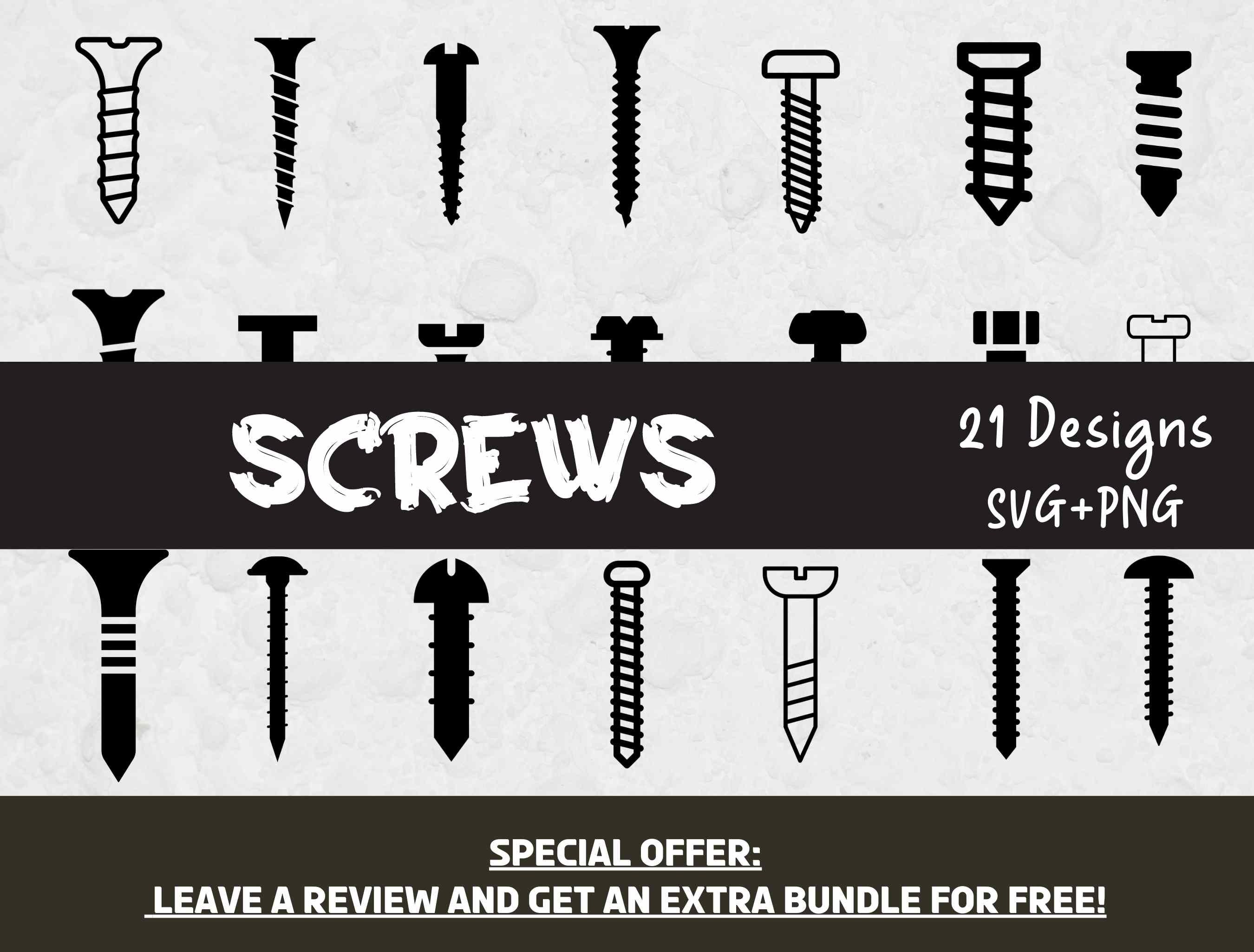 Screw SVG Bundle Svg Files for Cricut Carpenter Svg Screws - Etsy