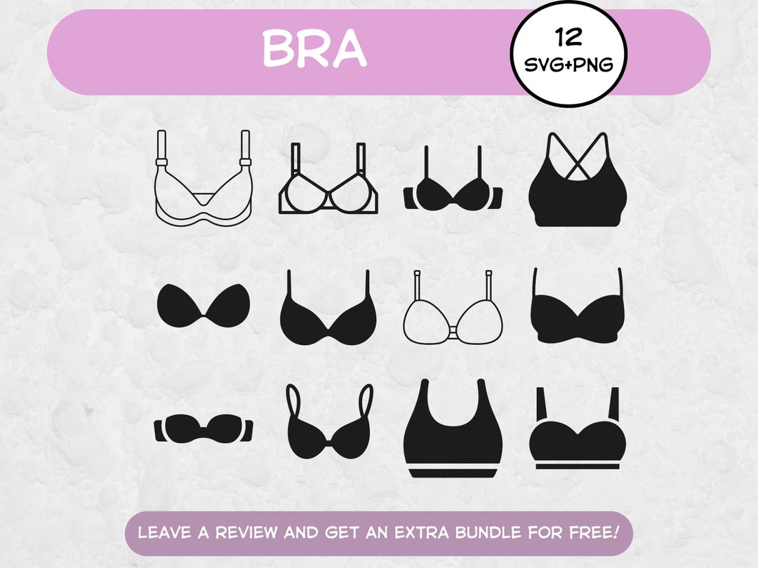 Women's Bra Svg Bundle, Svg Files for Cricut, Clothing Svg, Women's ...