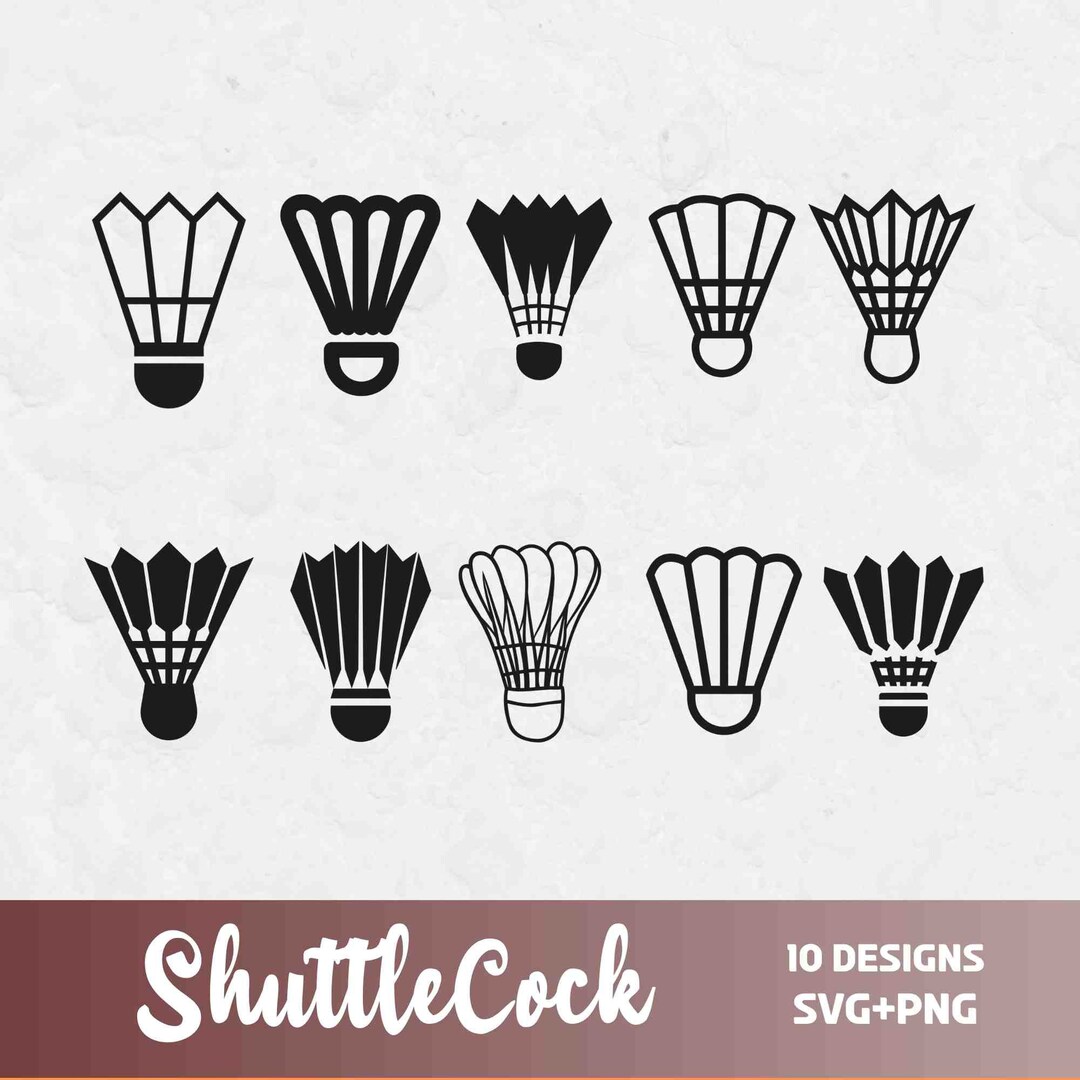 Shuttlecock Svg Bundle, SVG Files for Cricut, Shuttlecock Cut File ...