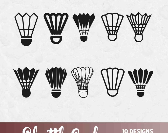 Shuttlecock Svg Bundle, SVG Files for Cricut, Shuttlecock Cut File ...