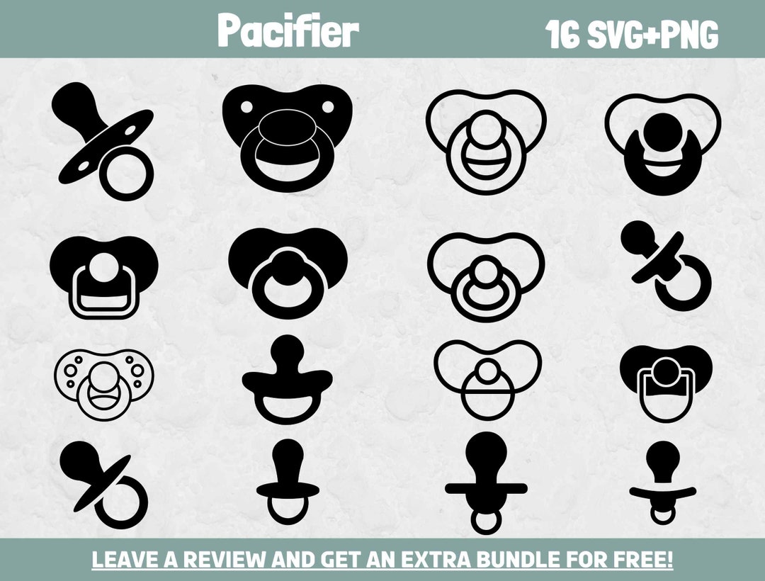 Pacifier Svg Bundle, Kids Clipart, Svg Files for Cricut, Baby Svg, Baby ...