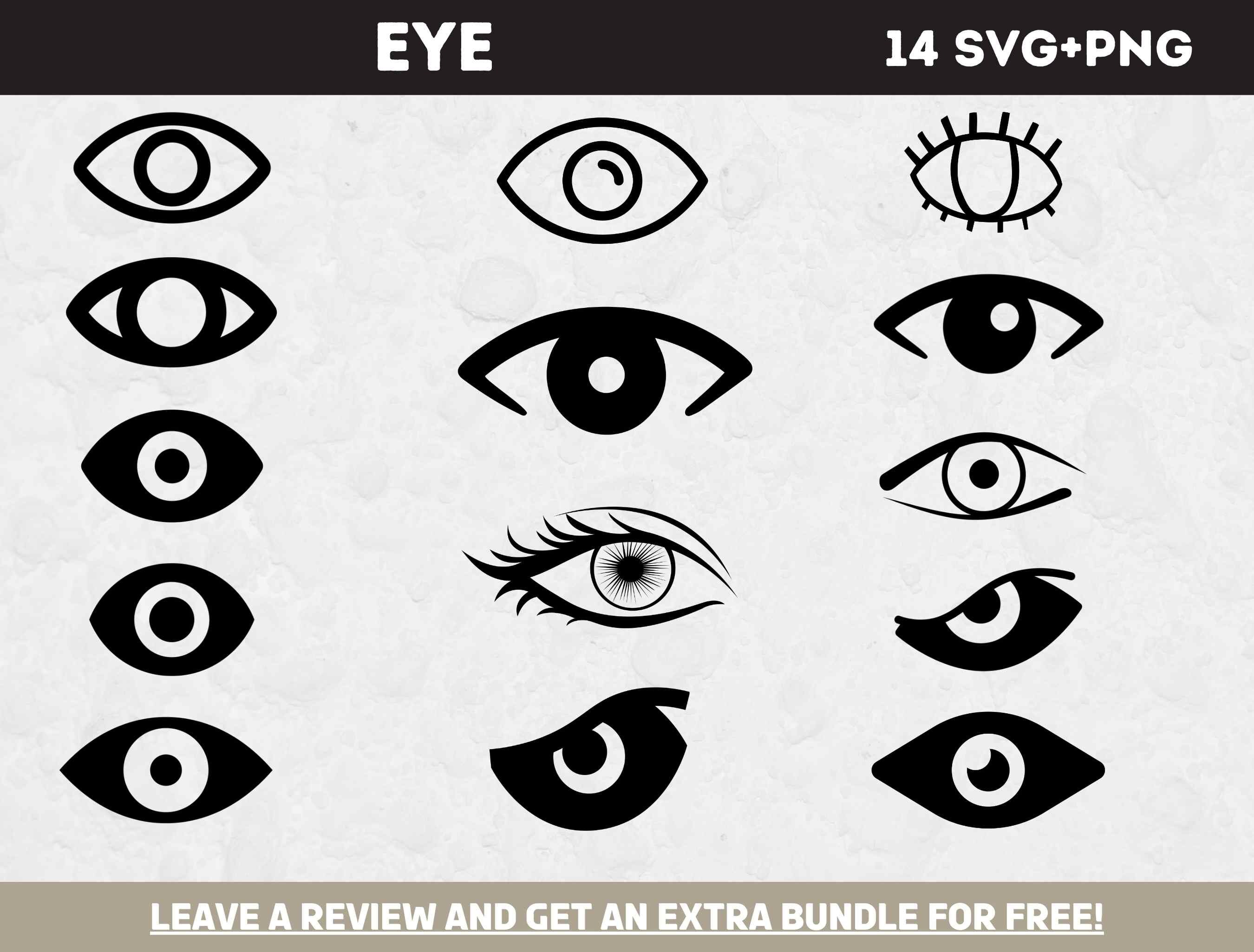 Eye Svg Bundle, Svg Files for Cricut, Face Clipart, Eye PNG, Eye ...