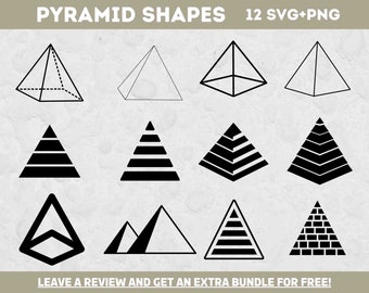 Pyramid Svg, Geometric Shapes SVG, SVG Files for Cricut, Geometric ...