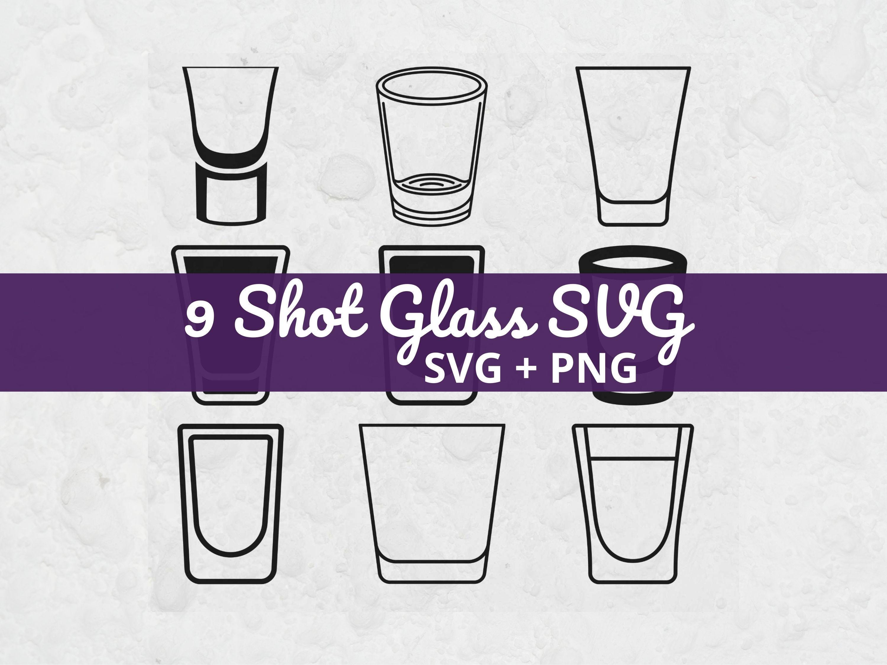 Shot Glass SVG Bundle, Svg Files for Cricut, Glass Clipart, Shots Svg ...
