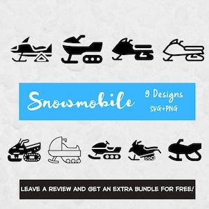 Snowmobile Svg Bundle, SVG Files for Cricut, Snowmobile PNG, Snowmobile ...