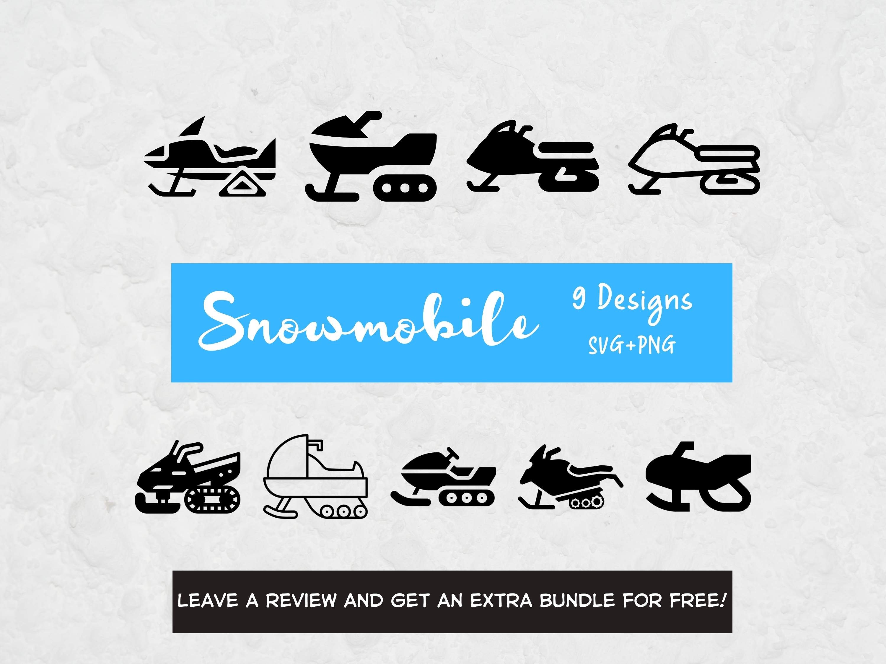 Snowmobile Svg Bundle SVG Files for Cricut Snowmobile PNG - Etsy
