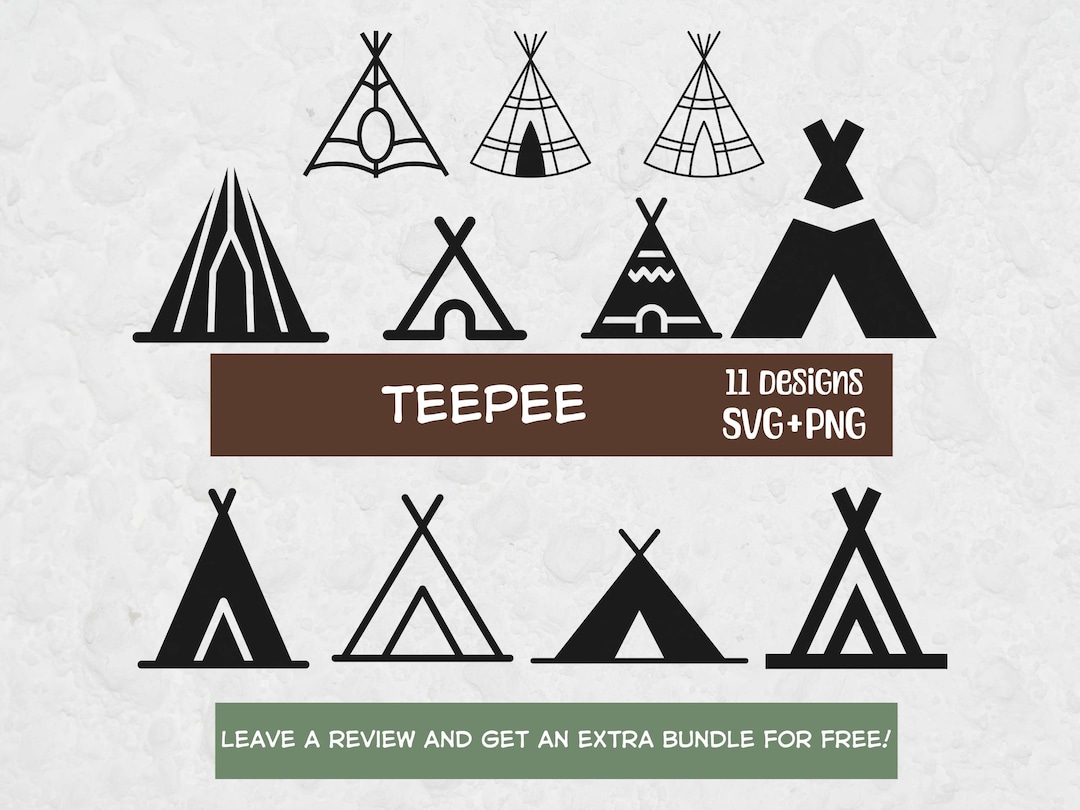 Teepee Svg, Svg Files for Cricut, Teepee PNG Clipart Image, Tent Cut ...