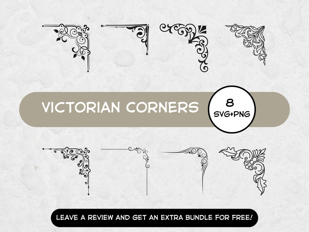 Victorian SVG Bundle, SVG Files for Cricut, Victorian Corners ...