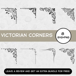 Victorian SVG Bundle, SVG Files for Cricut, Victorian Corners ...