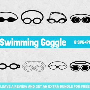 Swimming Goggles Svg, SVG Files for Cricut, Swim Svg, Goggles Svg ...
