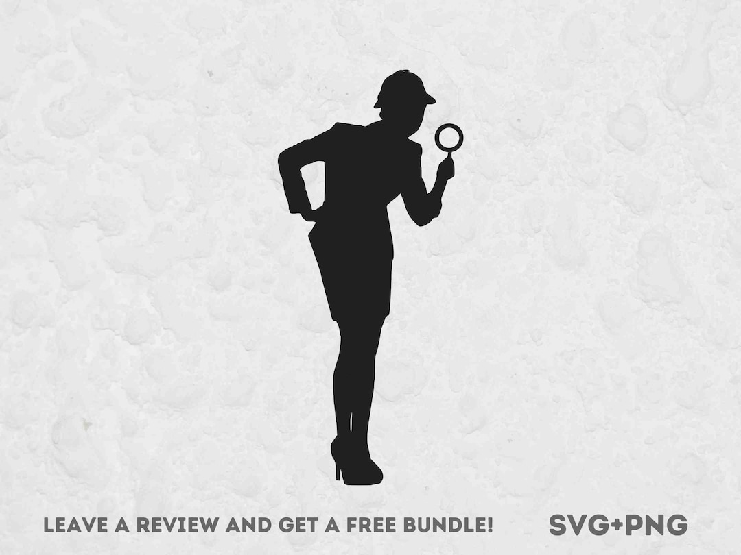 Female Detective Svg, Svg Files for Cricut, Crime Svg, Detective Cut ...