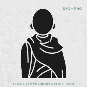 Monk Silhouette SVG Cut File, Svg Files for Cricut, Monk Svg, Monk ...
