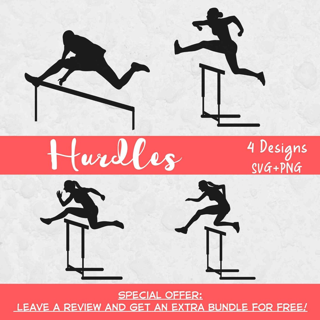 Hurdles Svg Bundle, SVG Files for Cricut, Olympic SVG, Track and Field ...