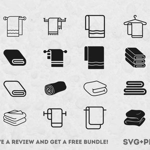 Towel Svg Bundle, SVG Files for Cricut, Bathroom Svg, Towel Clipart ...