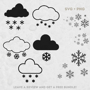 Snow SVG, Svg Files for Cricut, Weather Svg, Clouds Svg, Snowy Weather ...