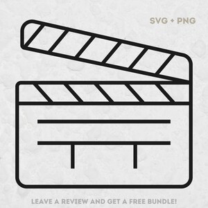 Clapperboard SVG, SVG Files for Cricut, Movie Clipart, Cinema Clipart ...