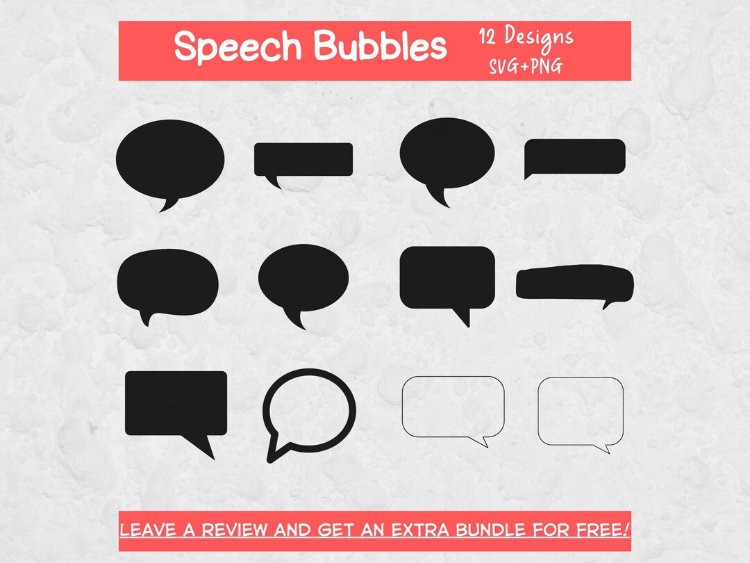 Speech Bubble SVG, Svg Files for Cricut, Cartoon Svg, Bubble SVG ...