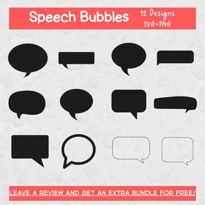 Speech Bubble SVG, Svg Files for Cricut, Cartoon Svg, Bubble SVG ...