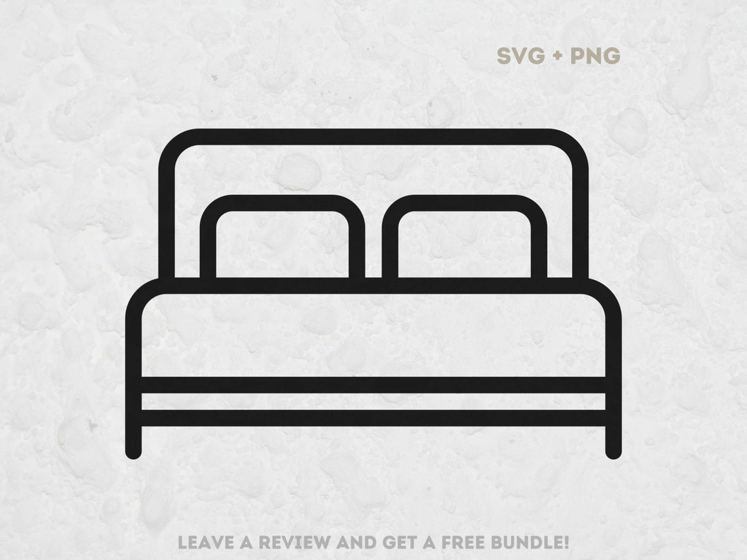 Bed Svg, SVG Files for Cricut, Furniture Clipart Image, Bed PNG ...