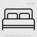 Bed Svg, SVG Files for Cricut, Furniture Clipart Image, Bed PNG ...