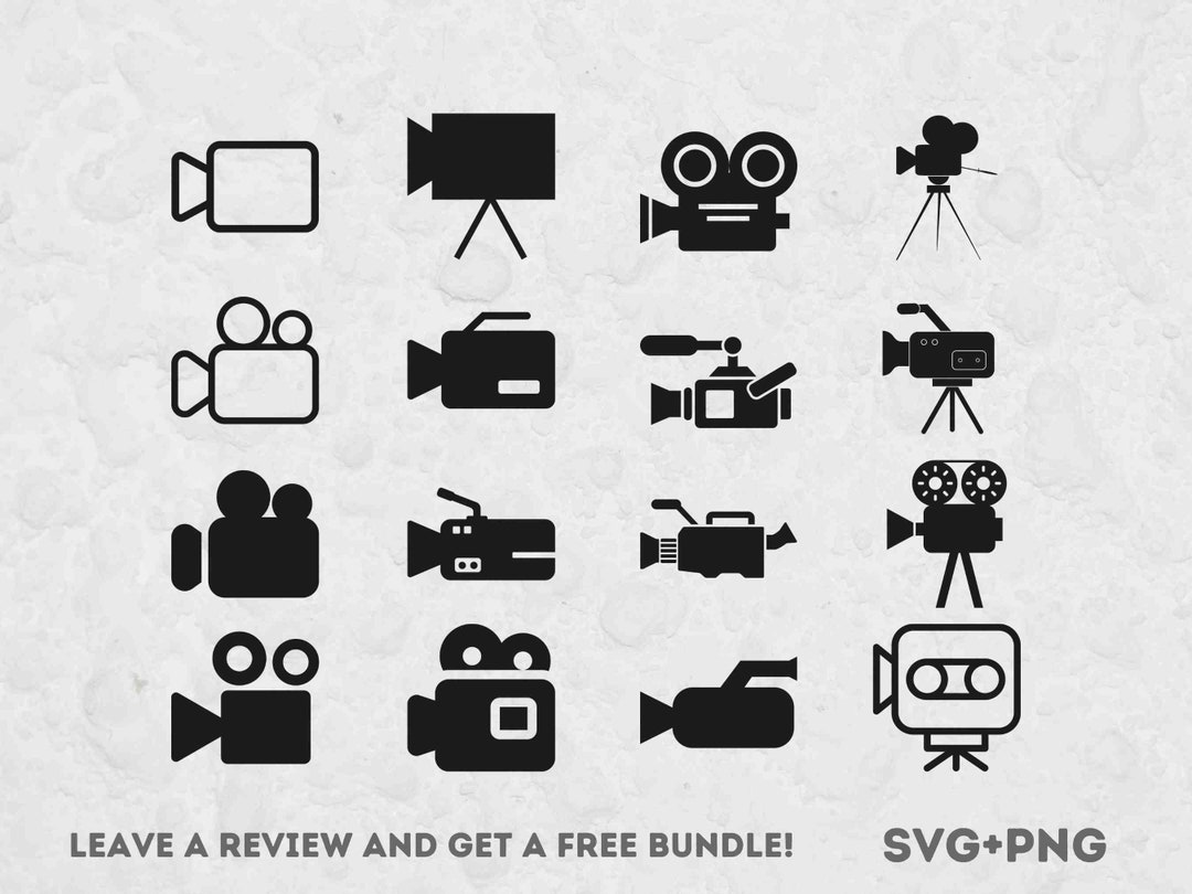 Video Camera SVG Bundle, SVG Files for Cricut, Movie Clipart, Camera ...