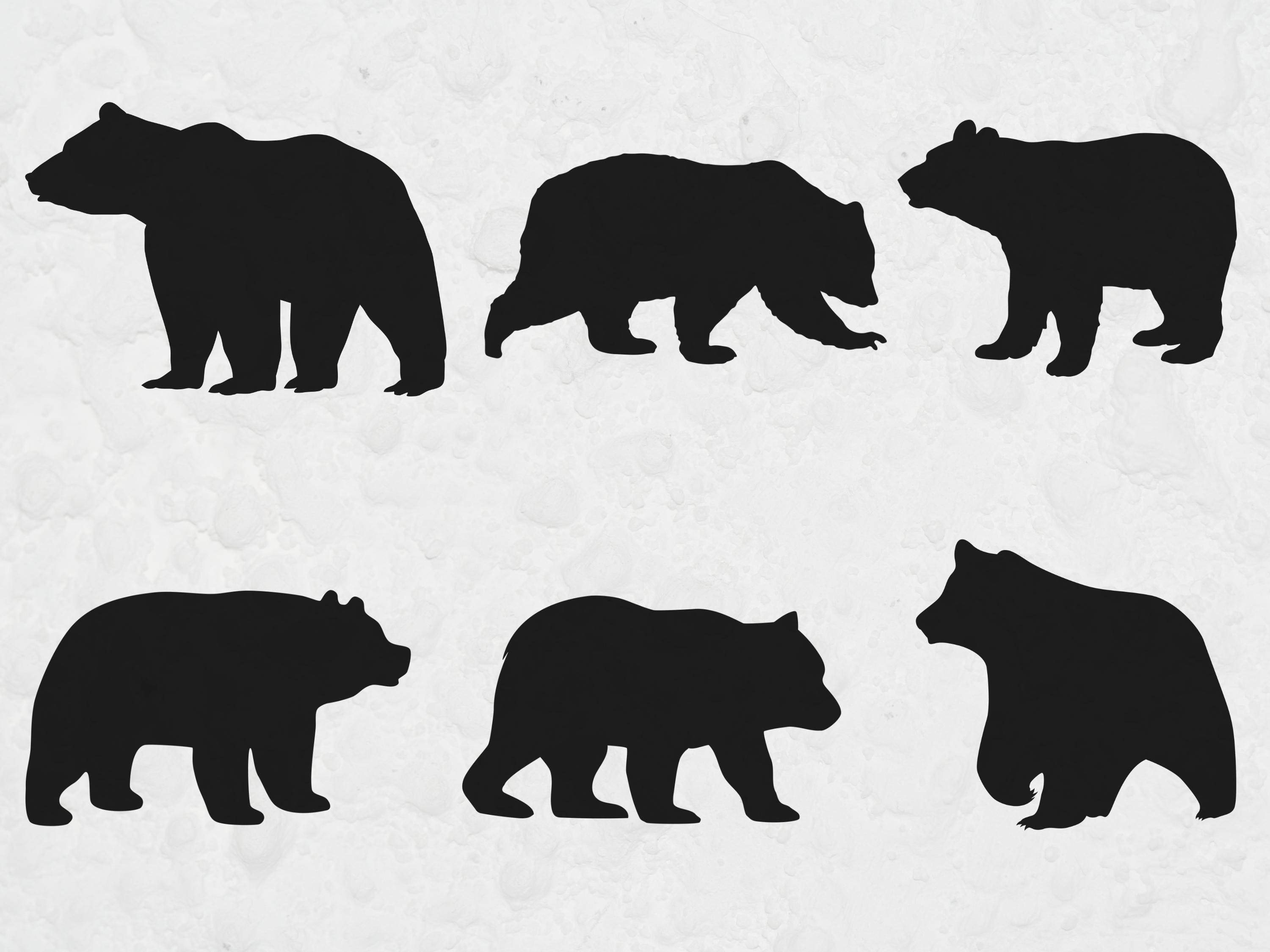 Bear Svg Bundle, Svg Files for Cricut, Bear Clipart, Wildlife Svg, Mama ...