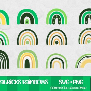 St Patricks Day Boho Rainbow SVG Bundle, Commercial Use SVG, Retro ...