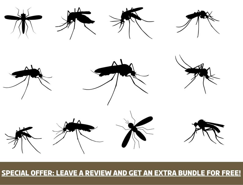 Mosquito Svg Bundle Svg Files for Cricut Insect Svg - Etsy