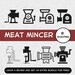 Meat Mincer SVG, SVG Files for Cricut, Kitchen Clipart Image, Kitchen ...