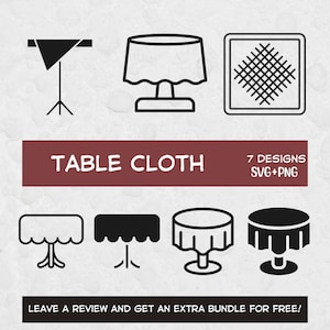 Table Cloth Svg, SVG Files for Cricut, Restaurant Svg, Dining Table SVG ...