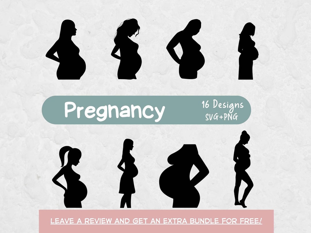 Pregnancy Svg, SVG Files for Cricut, Cut Files, Pregnant Silhouette ...