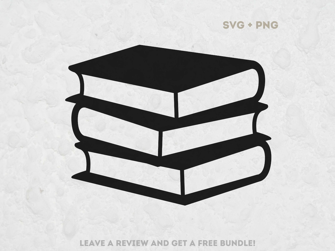 Stack of Books SVG, Svg Files for Cricut, Book SVG, Book Cut File, Book ...
