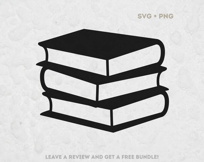 Stack of Books SVG, Svg Files for Cricut, Book SVG, Book Cut File, Book ...