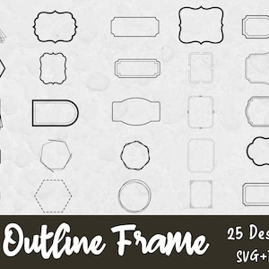 Outline Frame SVG Bundle, Svg Files for Cricut, Frame Svg, Frames SVG ...