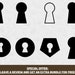 Keyhole SVG Bundle, Svg Files for Cricut, Keyhole Clipart, Keyhole Cut ...