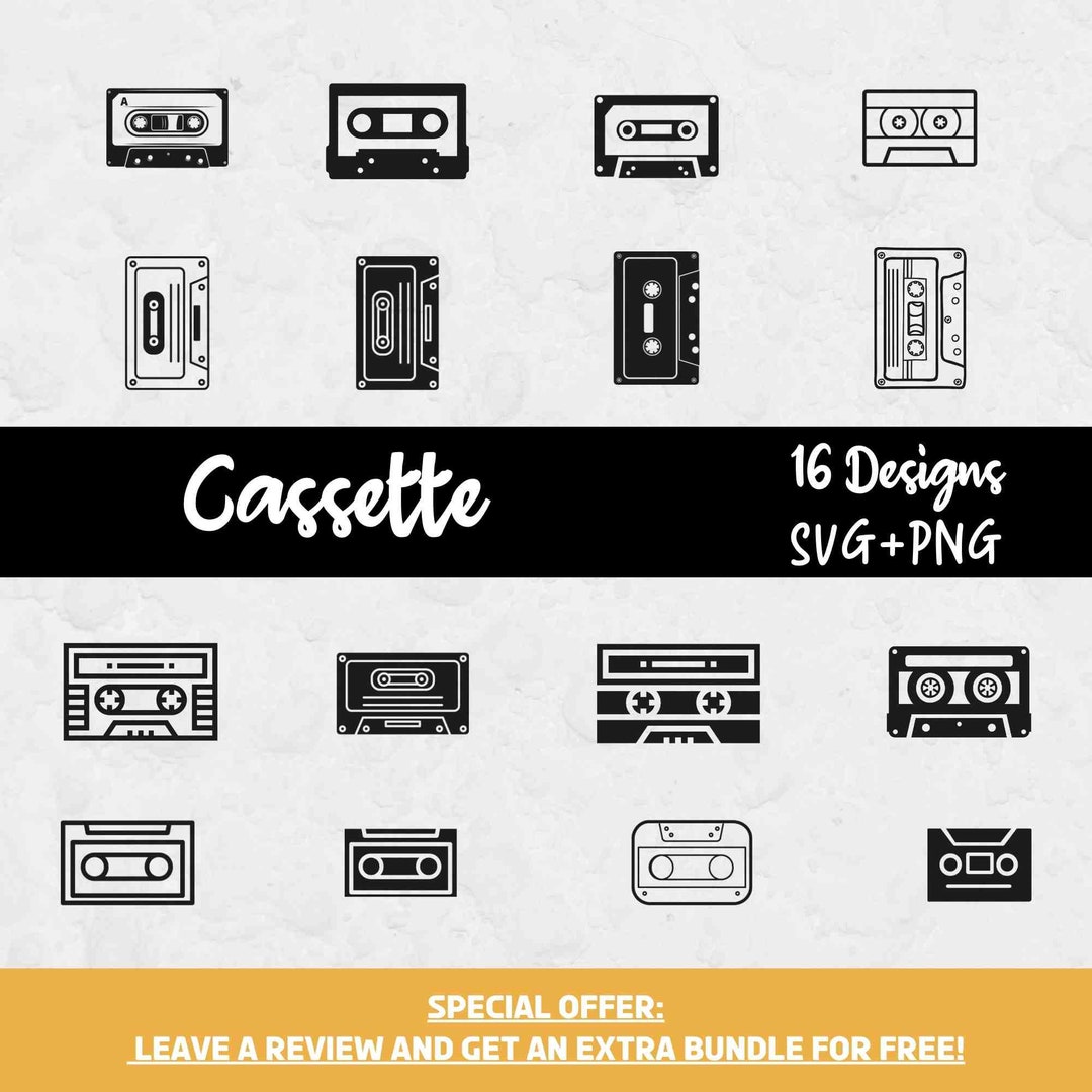 Retro Music Cassette SVG, SVG Files for Cricut, Music Clipart, Retro ...
