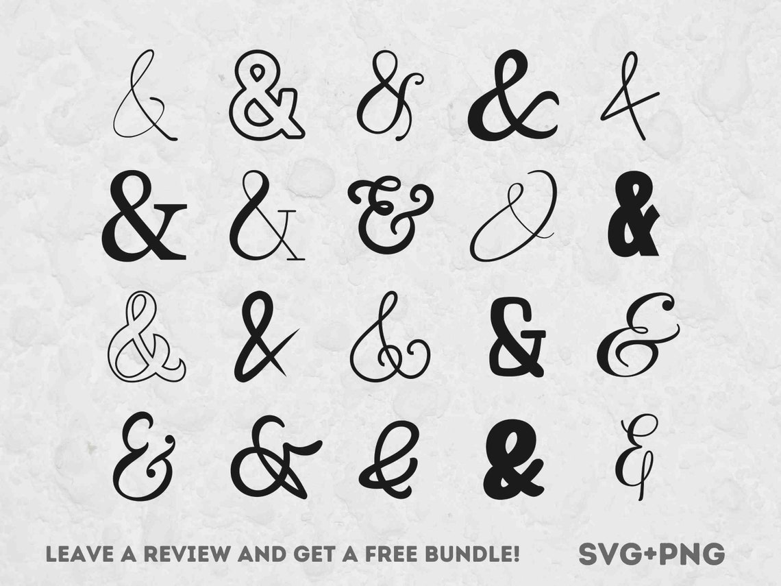 Ampersand SVG Bundle, Ampersand Cut File Set, Decorative Ampersand SVG ...