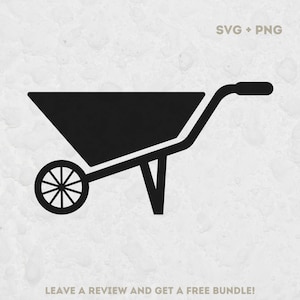 Wheelbarrow SVG, Svg Files for Cricut, Garden Svg, Garden Clipart, Tool ...