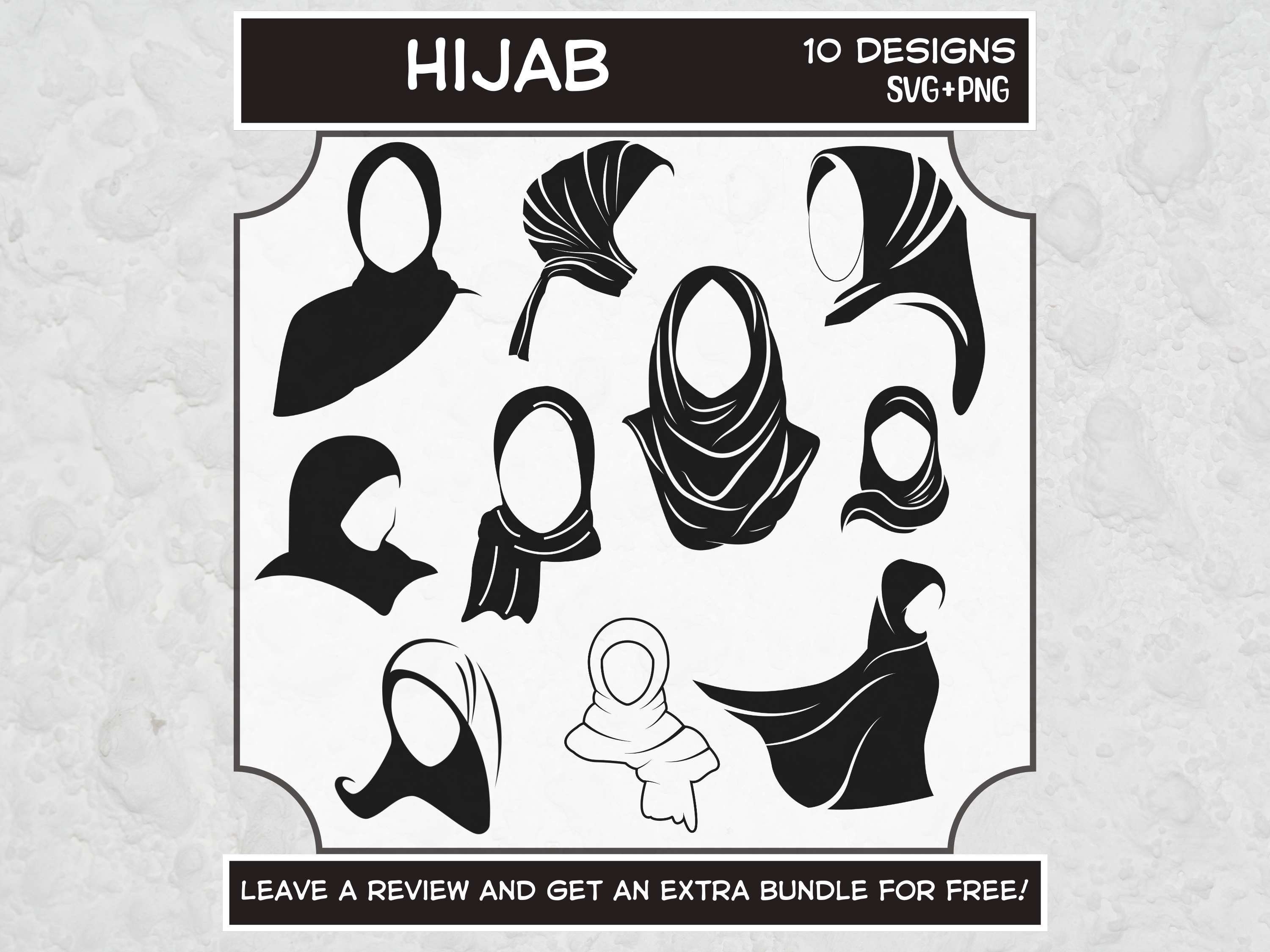 Hijab SVG Bundle Svg Files for Cricut Hijab PNG Hijab - Etsy UK