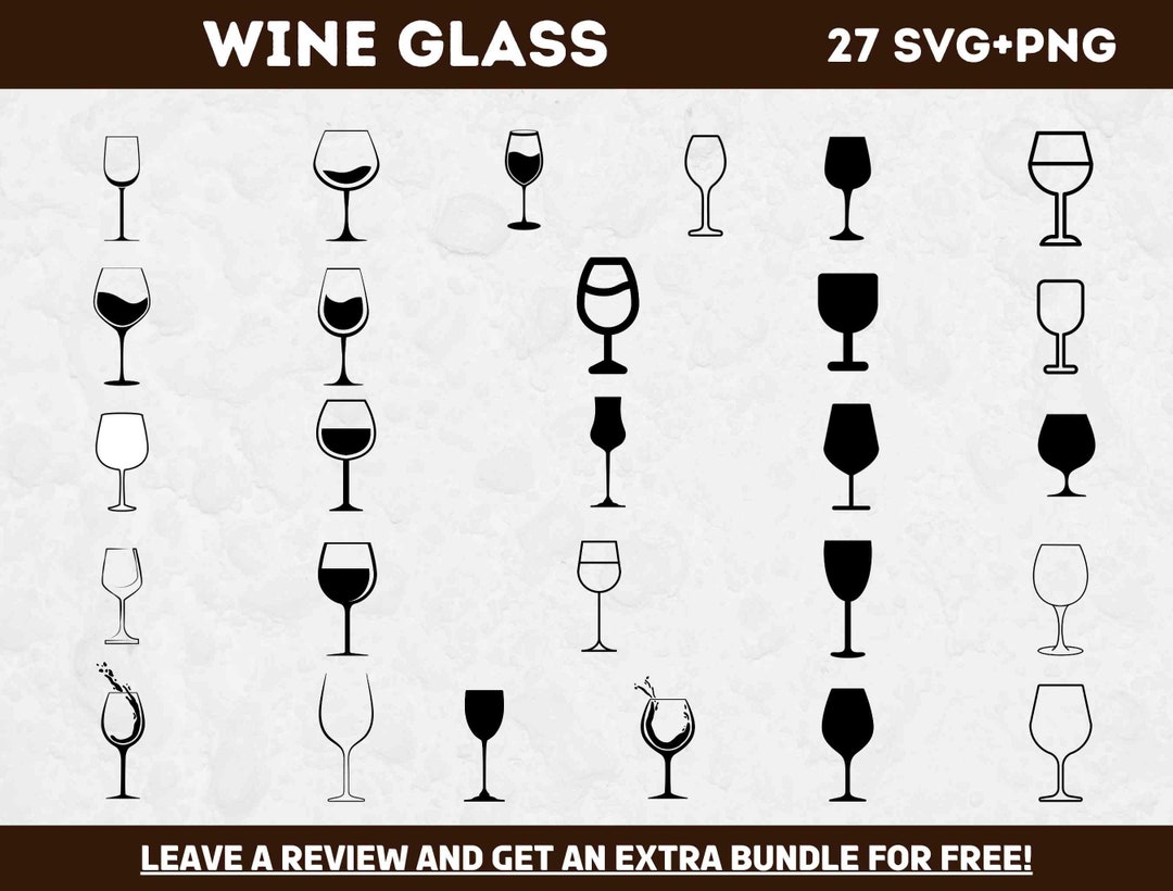 Wine Glass SVG, SVG Files for Cricut, Wine SVG, Wine Png, Wine Clipart ...