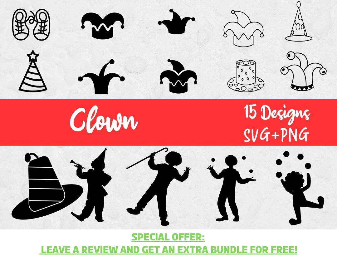 Payaso Svg Archivos SVG para Cricut Imágenes Prediseñadas - Etsy España