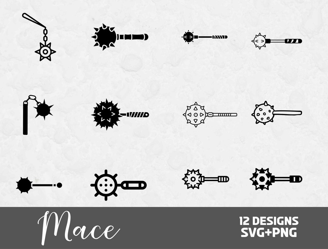 Mace Svg, SVG Files for Cricut, Weapon Clipart, Medieval Clipart ...