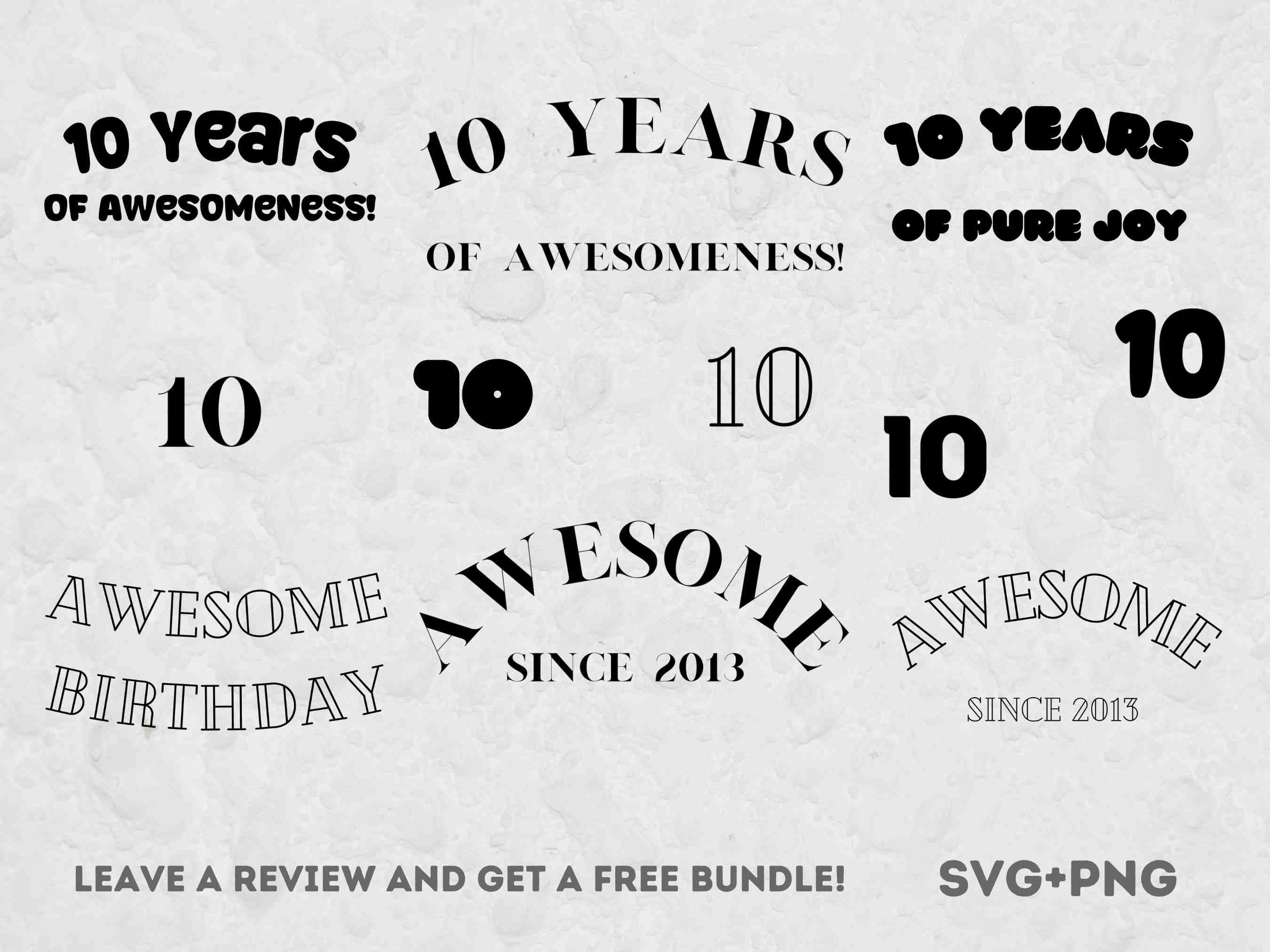 10th Birthday SVG Double Digits Svg Birthday Wishes Svg - Etsy Australia