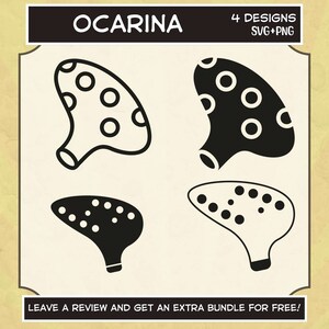 Ocarina SVG, Svg Files for Cricut, Ocarina Clipart, Ocarina PNG ...