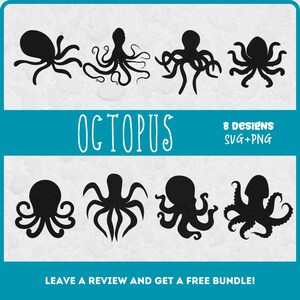 Octopus Svg Bundle, SVG Files for Cricut, Silhouette SVG, Squid Svg ...